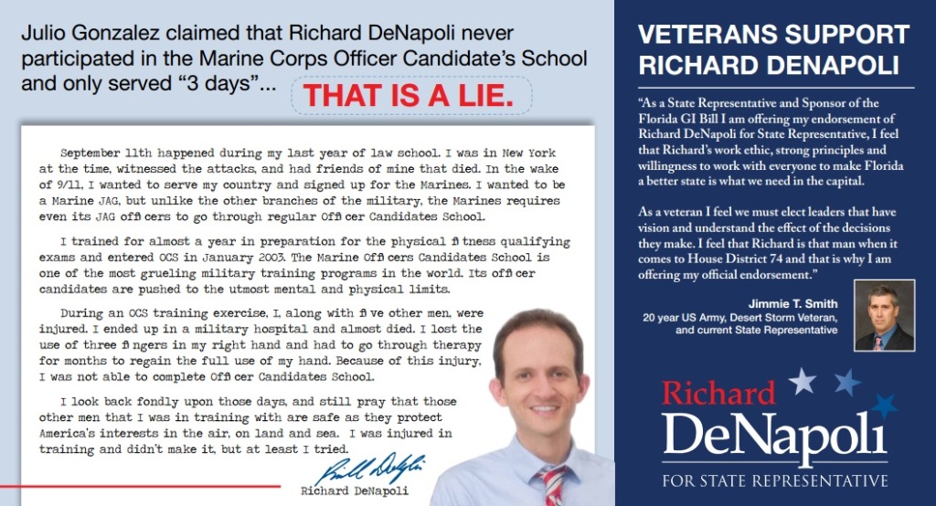 Richard DeNapoli | False Attacks on Richard DeNapoli’s Military Record